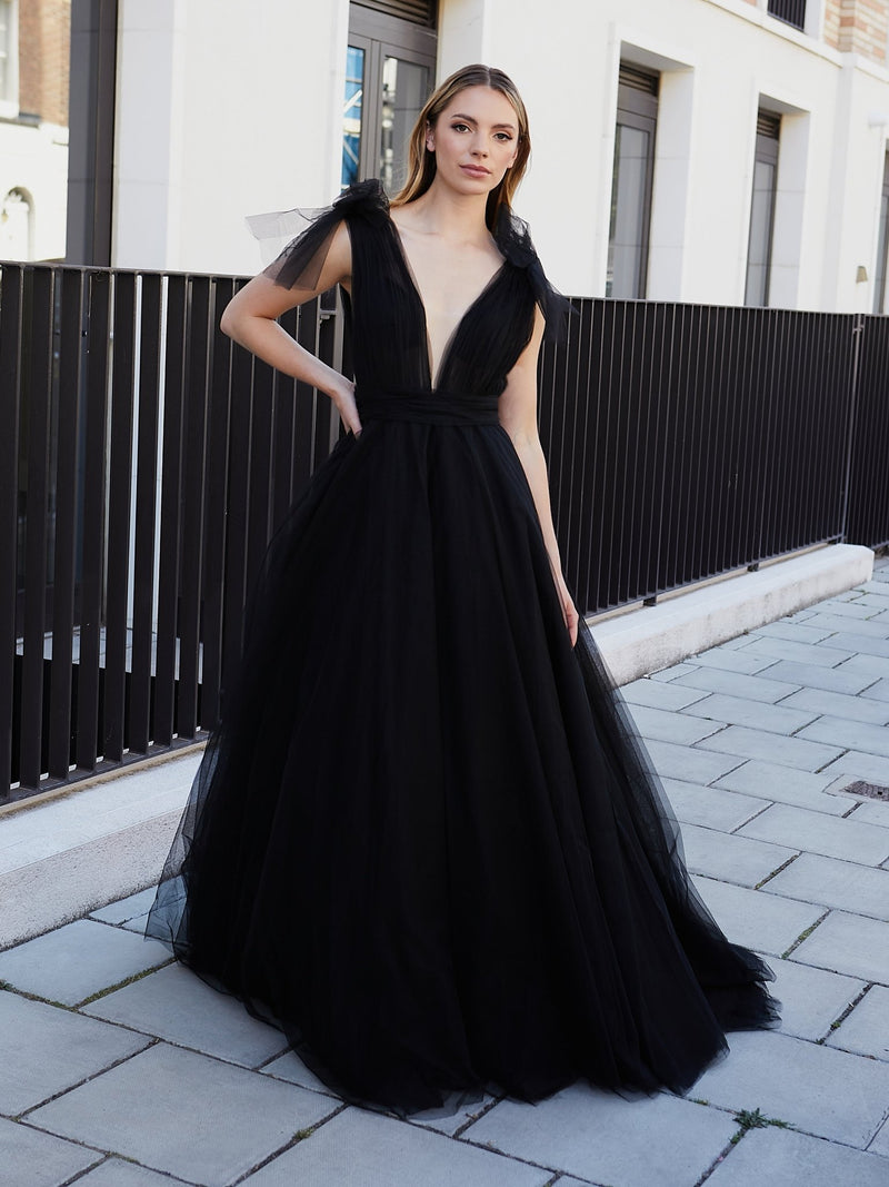 Melania Ruby Sophisticated Tulle Ball Gown